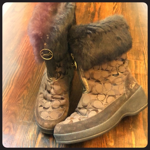 Coach | Shoes | Fur Coach Boots | Poshmark
